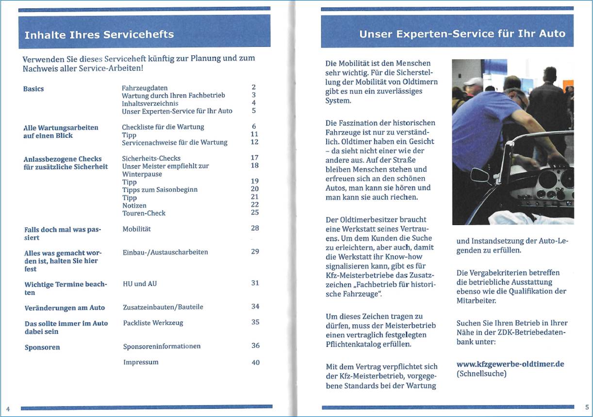 Oldtimer-Serviceheft | 71085012